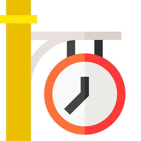 Clock Basic Straight Flat Icon