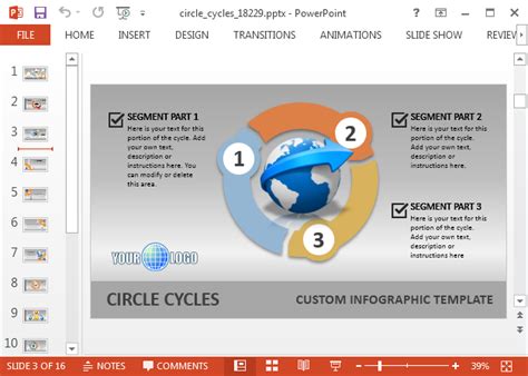 Animated Circle Cycles PowerPoint Template SlideHunter Com