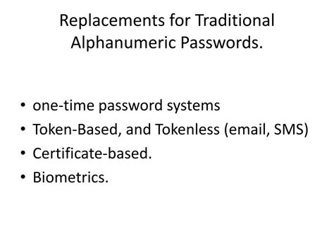 Ppt Analysis Of Alternatives To Traditional Passwords Powerpoint Presentation Id3063968