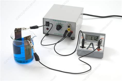 Electrolysis Of Copper Sulphate Solution Stock Image C Science Photo Library