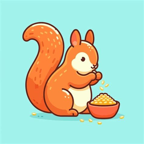 Vector Image Of A Squirrel Eating Seeds Premium Ai Generated Vector