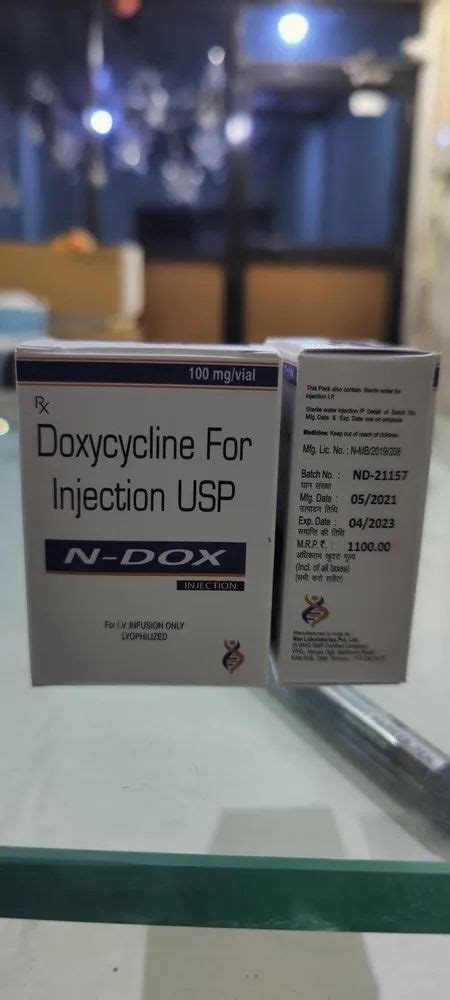 N Dox Doxycycline 100 Mg Inj At ₹ 55 Vial In Mumbai Id 24047515791
