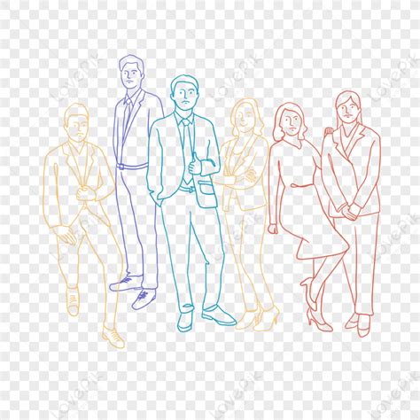 컬러 라인 드로잉 비즈니스 협력 인물 일러스트 물감 사람 종이사회적인말하다