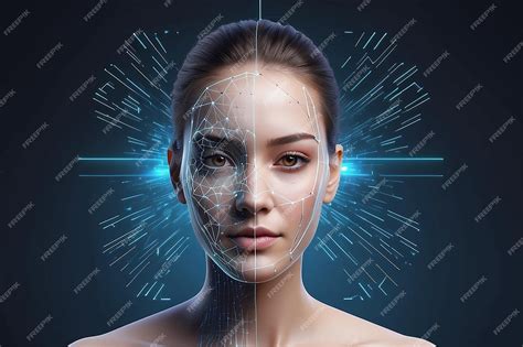 Premium Photo 3d Face Recognition Illustration With Cross Mark