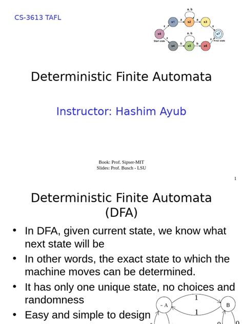 2deterministicfiniteautomata Pdf Automata Theory Formal Methods