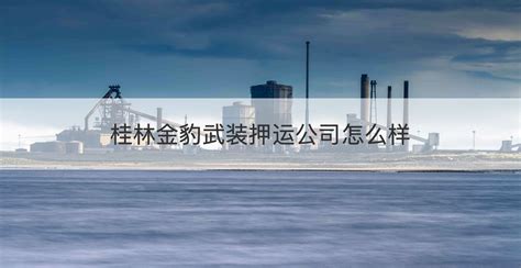 桂林金豹武装押运招聘 桂林金豹武装押运公司怎么样桂聘