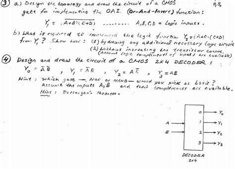 Solved Design The Topology And Draw The Circuit Of A CMOS Chegg Com