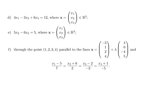 solved find parametric vector forms for the planes find