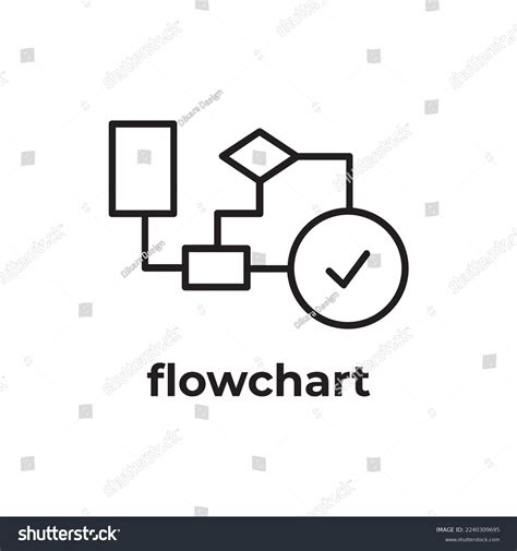 Simple Black Flowchart Icon Design Template Stock Vector Royalty Free 2240309695 Shutterstock