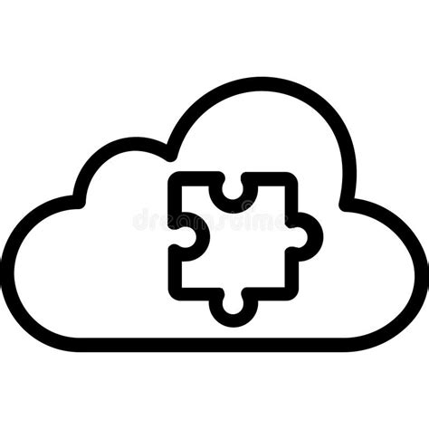 cloud component outline vector icon that can easily edit or modify