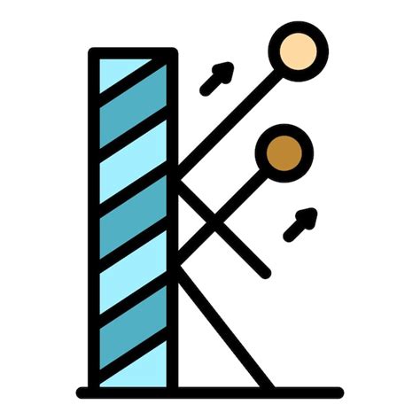 Premium Vector Ball Reflect Trajectory Icon Outline Vector Part Exam Plane Bypass Color Flat