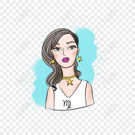 12 별자리 처녀 자리 여자 원래 디자인 요소 Png 일러스트 무료 다운로드 Lovepik