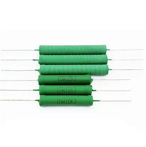 Non Inductive Wire Wound Resistor Plug In Green Paint Winding Resistor W China Resistors