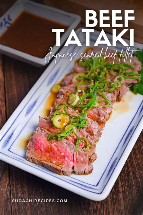 Beef Tataki Recipe Seared Japanese Beef Fillet