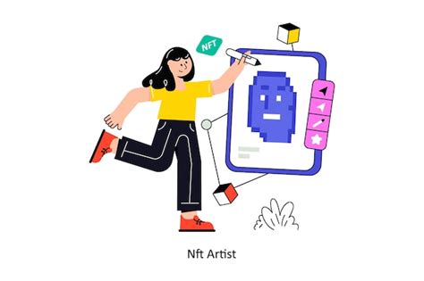 Premium Vector Nft Artist Flat Style Design Vector Illustration Stock Illustration