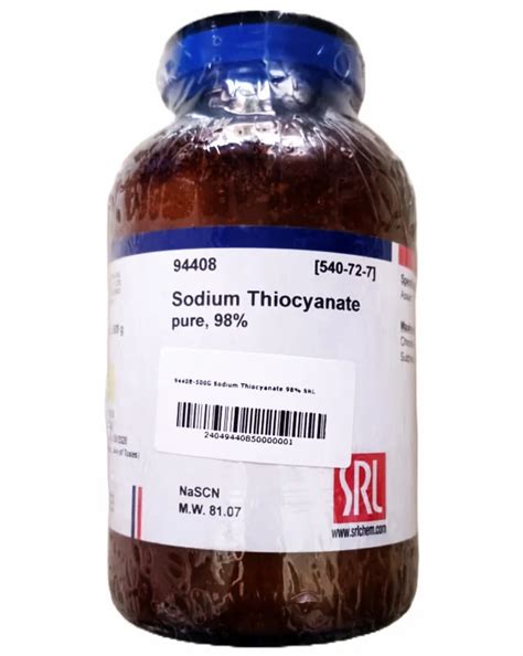 Srl Sodium Thiocyanate Pure 98 500gm Cas 540 72 7 Molecular Formula Nascn At ₹ 0 96 Gram