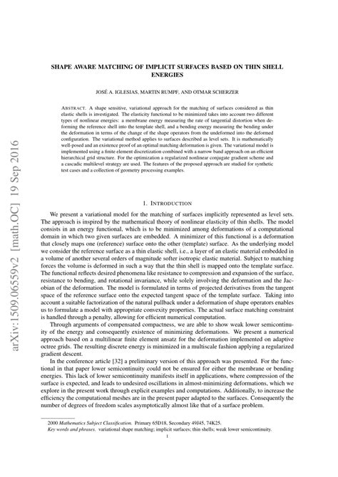 pdf shape aware matching of implicit surfaces based on thin shell