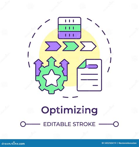 Optimizing Stage Blue Gradient Concept Icon Stock Illustration 345681340