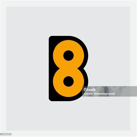 B8 Logo Stylish Black And Yellow Design Modern Branding Minimalist B8 Symbol Number 8 Inside