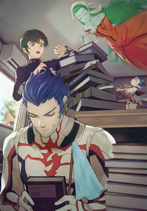 Safebooru Amanozako Megami Tensei Aogami Smtv Asymmetrical Hair