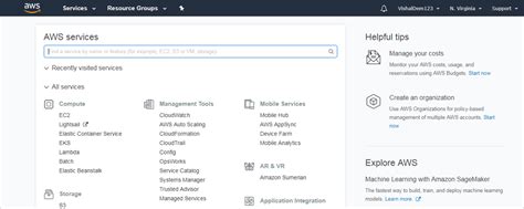 Aws Management Console Aws Console Interface By Vishal Padghan