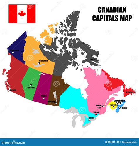 Map Of Canada With Capitals Map Of Provinces And Territories Of Canada