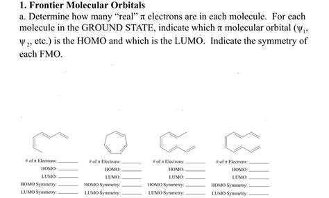 Determine How Many Real Pi Electrons Are In Each Chegg Com