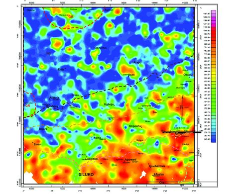Spi Grid The Depth To Magnetic Source Showing Geological Boundary Download Scientific Diagram