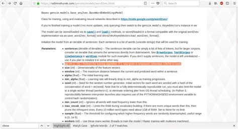 Contradiction Between The Code Comments And Website Tutorial · Issue 2092 · Piskvorkygensim