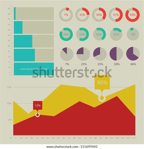 Flat Ui Design Infographic Statistic Chart Stock Vector Royalty Free Shutterstock