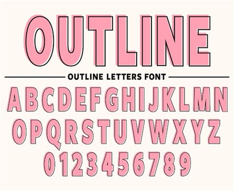Outline Block Letter Font