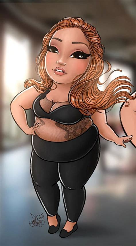 Cartoon Clip Art Girl Cartoon Body Positivity Art Plus Size Art Fat Art Shape Posters