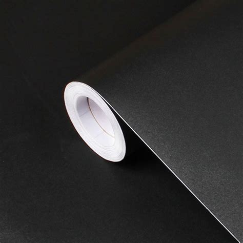 5 Pcs 60cm X 1m 자기 접착 일반 벽지 Pvc는 접착제 솔리드 컬러 어린이 유치원 스티커 Black Y801
