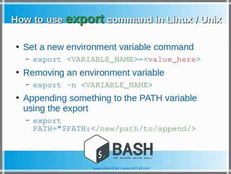 How To Use Export Command In Linux Unix Nixcraft