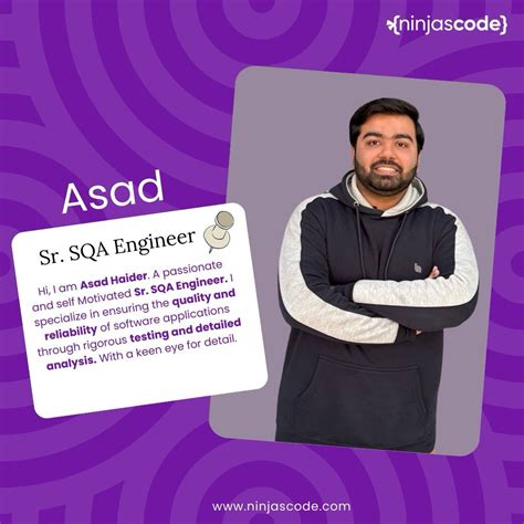 Ninjas Code On Linkedin Introducing Asad Haider Our Senior Sqa