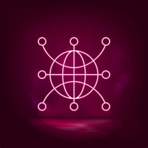 Web Global Network World Neon Icon Vector Artificial Intelligence 16077793 Vector Art At