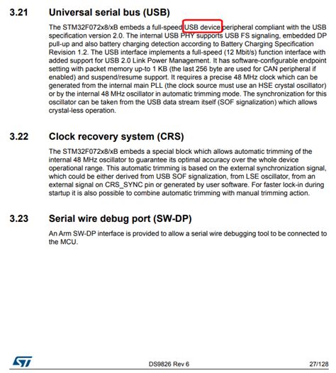Solved Stm32f072rbt6 Usb Host Device Stmicroelectronics Community