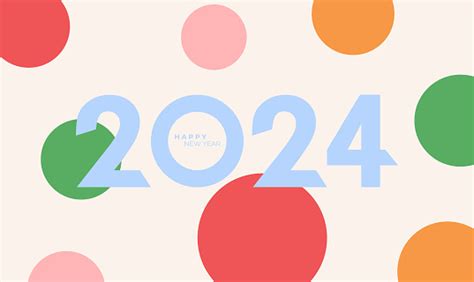 2024년 새해 배경 강력한 타이포그래피 다채롭고 기억하기 쉽습니다 새해 복 많이 받으세요 2024 디자인 포스터 2024년에 대한 스톡 벡터 아트 및 기타 이미지 Istock