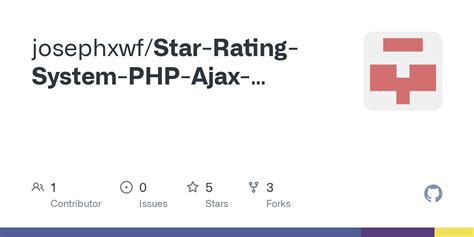 Github Josephxwfstar Rating System Php Ajax Mysql
