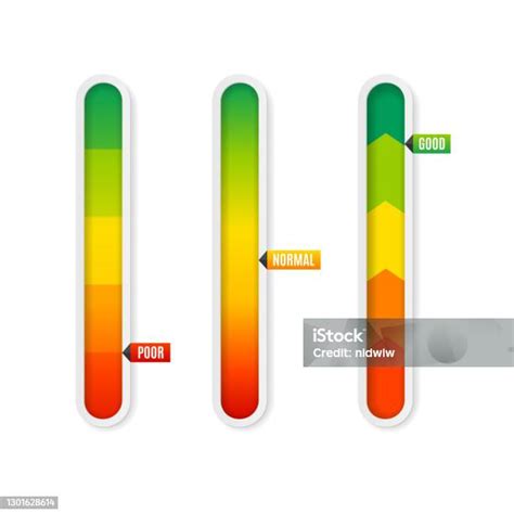 사실적인 상세한 3d 레벨 표시기 세트 벡터 계기판 측정기에 대한 스톡 벡터 아트 및 기타 이미지 계기판 측정기 측정기 세로 구도 Istock