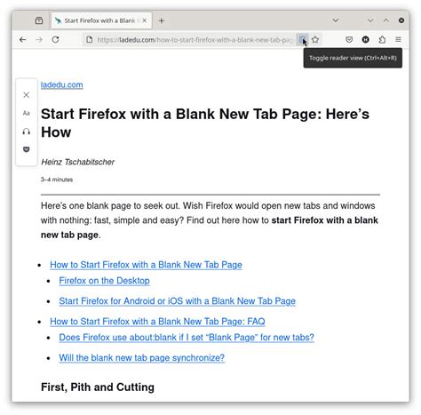 How To Open Firefox Reader View Incl Dark Mode La De Du
