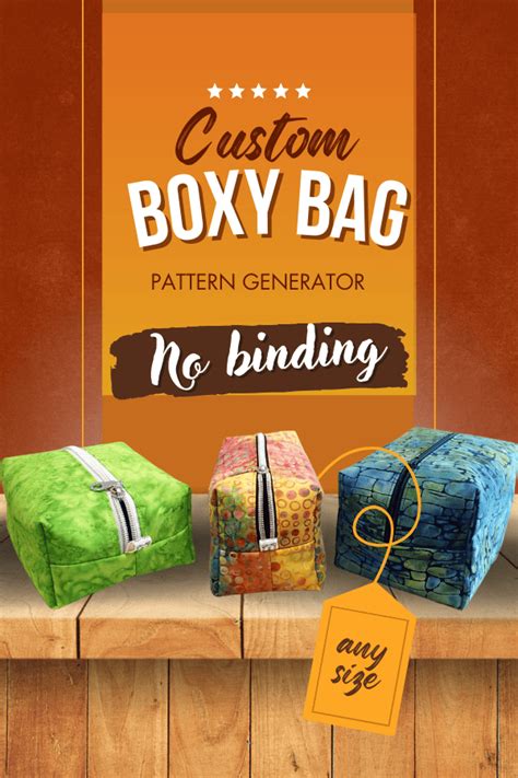 Custom Boxy Bag Sewing Pattern Generator In Any Size Sew Modern Bags