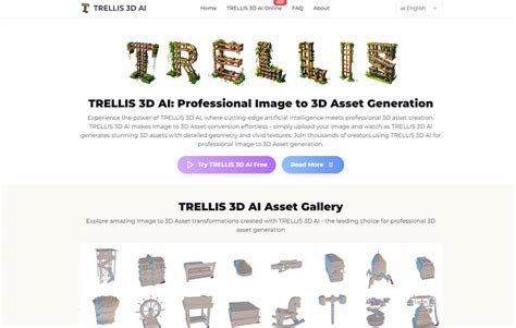 Trellis 3d Ai Generación De Activos 3d A Partir De Imágenes Profesionales Aitoolnet