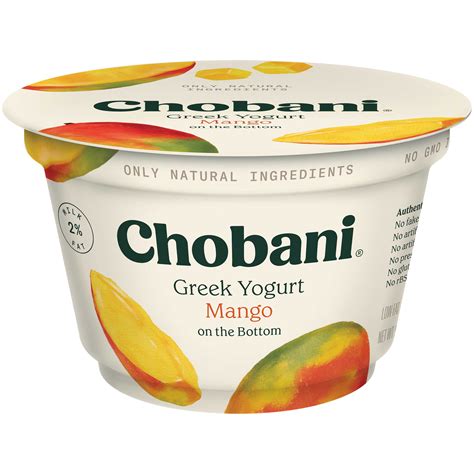 Chobani Low Fat Mango Greek Yogurt 5 3 Ounce 12 Per Case