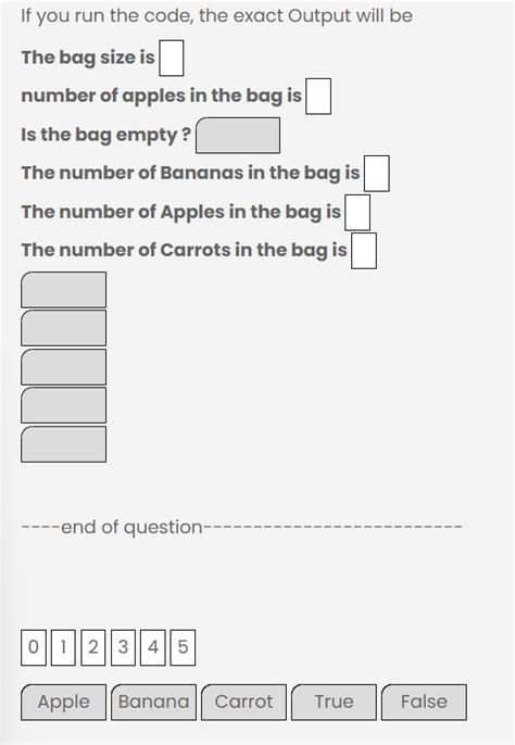 solved consider the following code baginterface b new