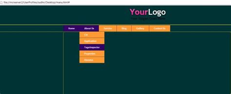 Horizontal Menu Using Pure CSS