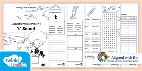 Ni Linguistic Phonics Phase 4c T Sound Activities Booklet