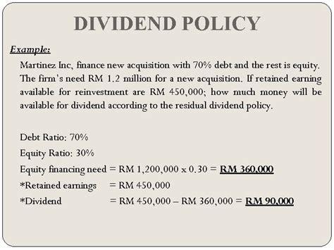 Chapter 17 Dividend Policy Dividend Policy Dividend