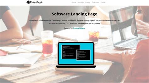 Codewave Landing Page Designed For Your Software