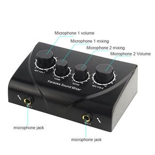 Multifunctional Audio Mixer Amplifier Portable Dual Mic Inputs For Amplifier Microphone